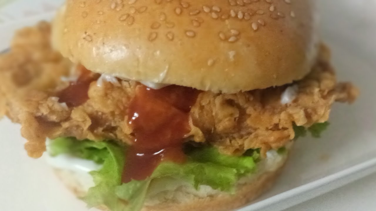 Zinger Burger Recipe KFC Style Crispy Chicken Burger/ Food In Style 786 ...