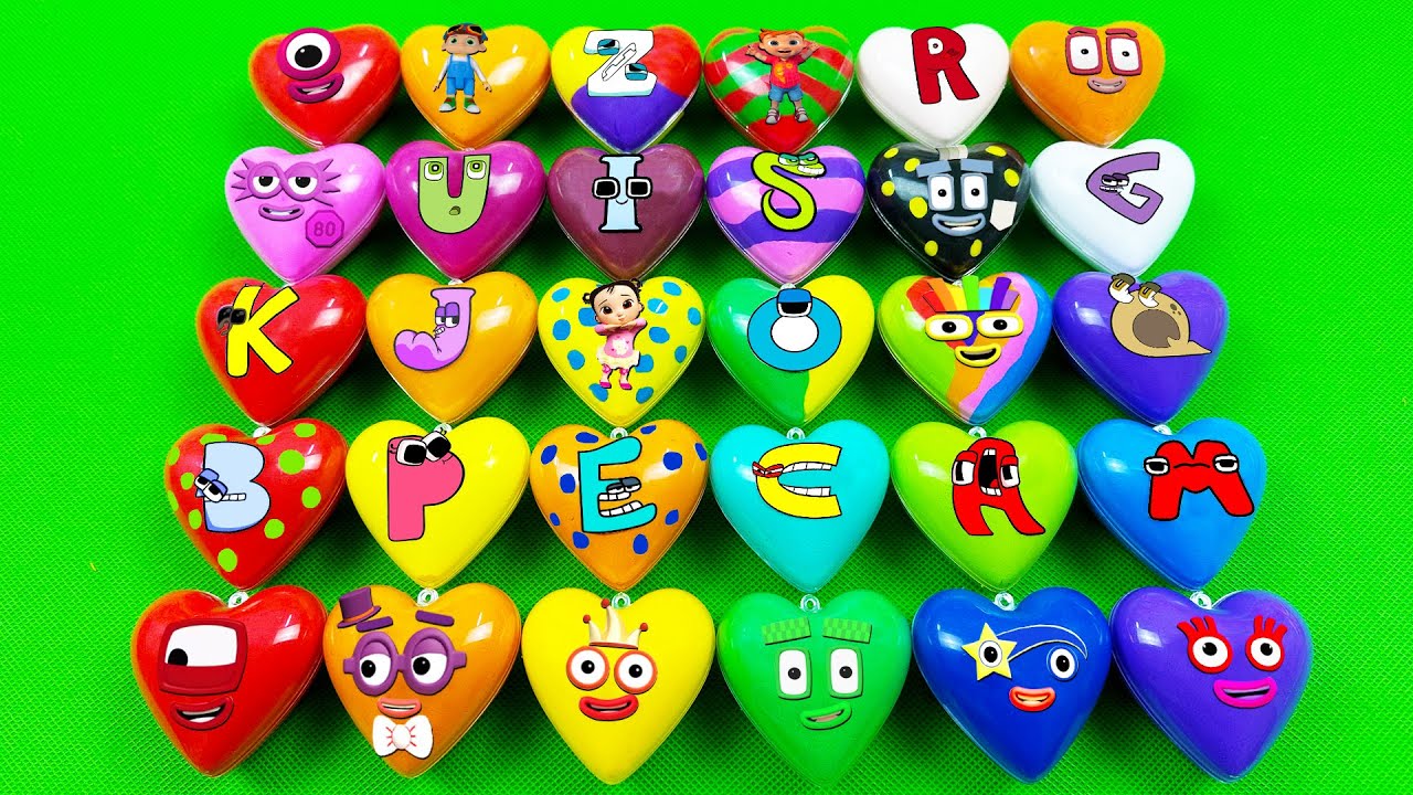 Numberblocks – Finding Rainbow SLIME with Mini Heart Coloring ...