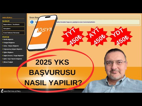 2025 YKS BAŞVURUSU NASIL YAPILIR? ÜNİVERSİTE SINAVI YKS TYT AYT BAŞVURU. #yks2025 ÖSYM