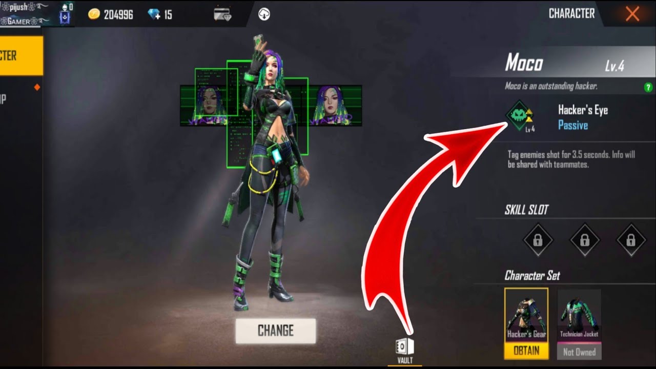 Moco//Character Ability and Skills Full Detail In Garena free fire ...