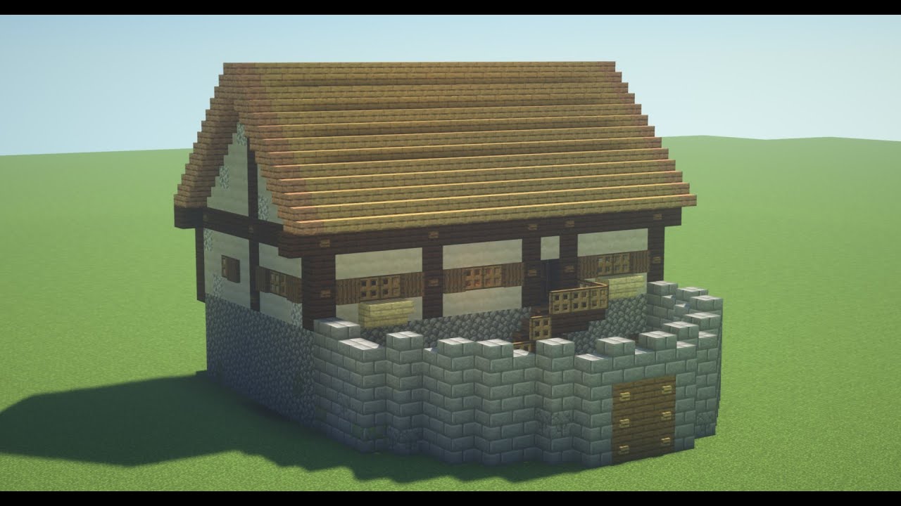 Minecraft: small castle/fortified manor - YouTube