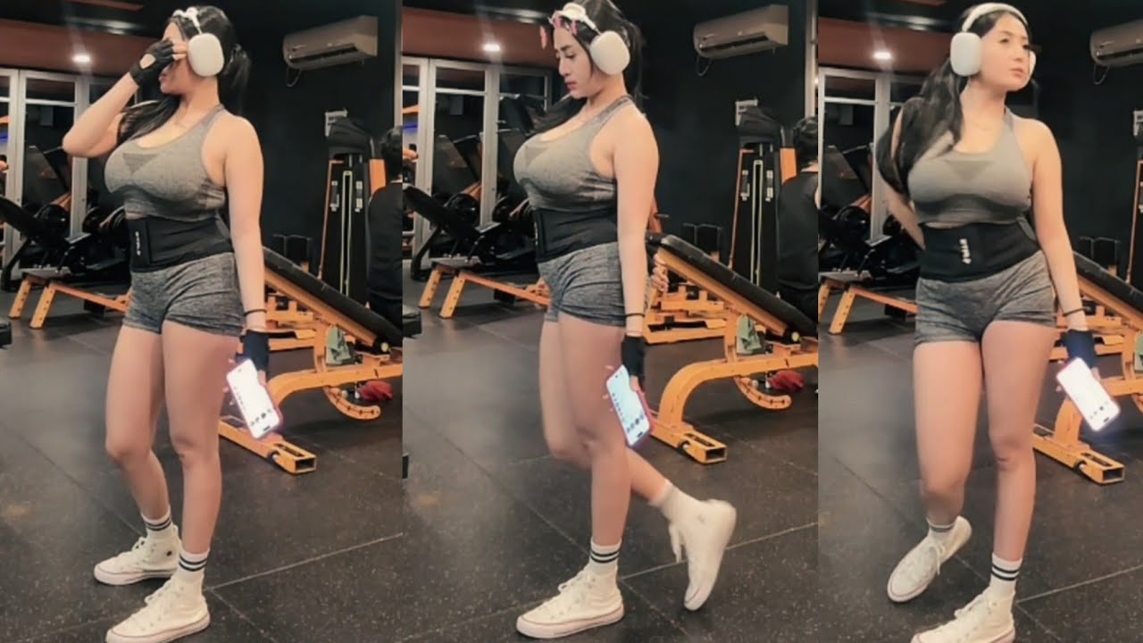 Try On Trand Legging Short Wanita Cantik Gym Fitnes - YouTube