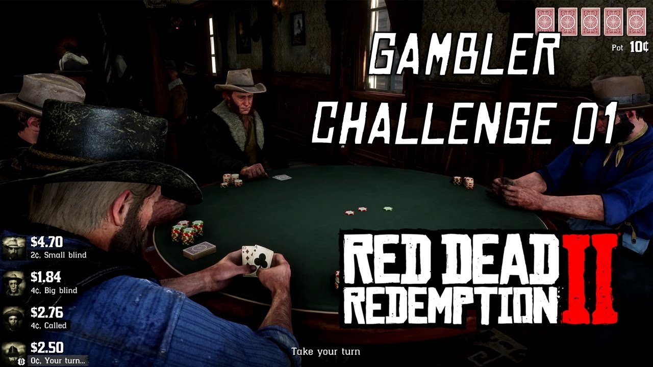 Red Dead Redemption 2 - Gambler Challenge #1 | Win 5 Hands At Poker ...