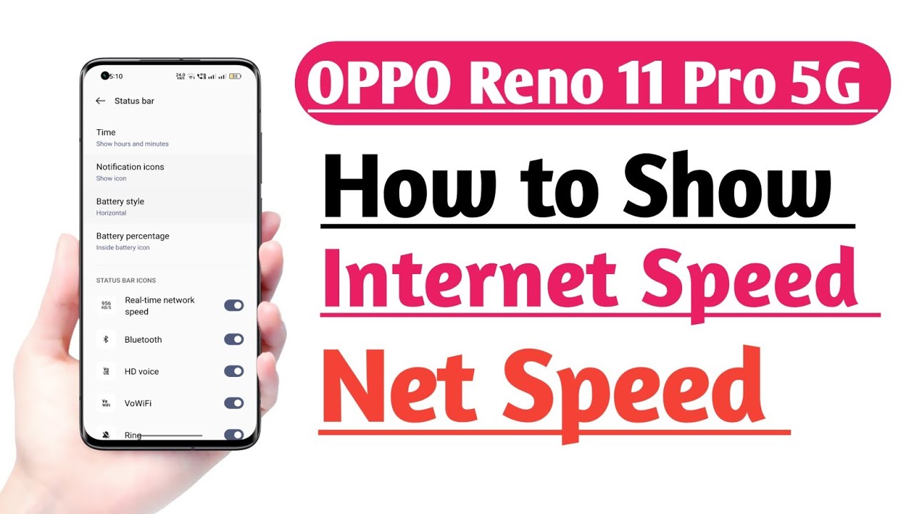 OPPO Reno 11 Pro 5G How to Show Internet Speed Net Speed | Internet ...
