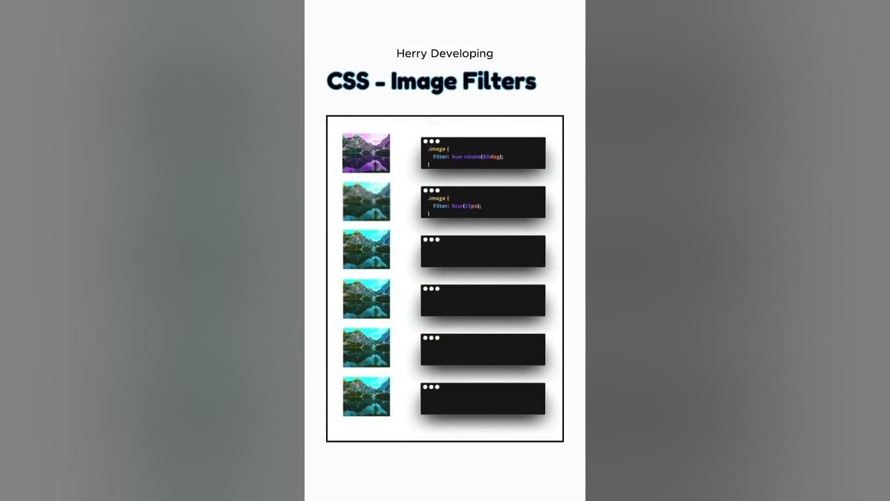 🎨 CSS3 Image Filters Unlocked! | Transform Your Images Like a Pro 💻 #shorts #shortvideo #video # ...