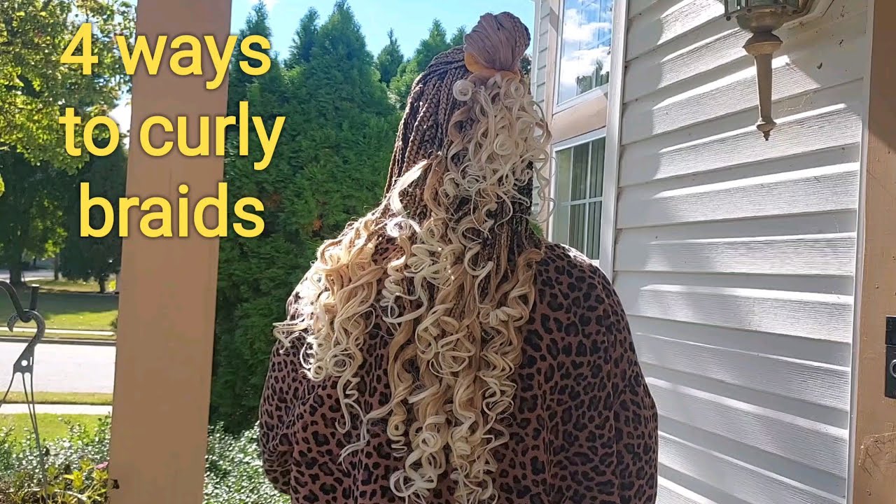 4 ways to curl braids /How to dip braids /DIY French curls - YouTube