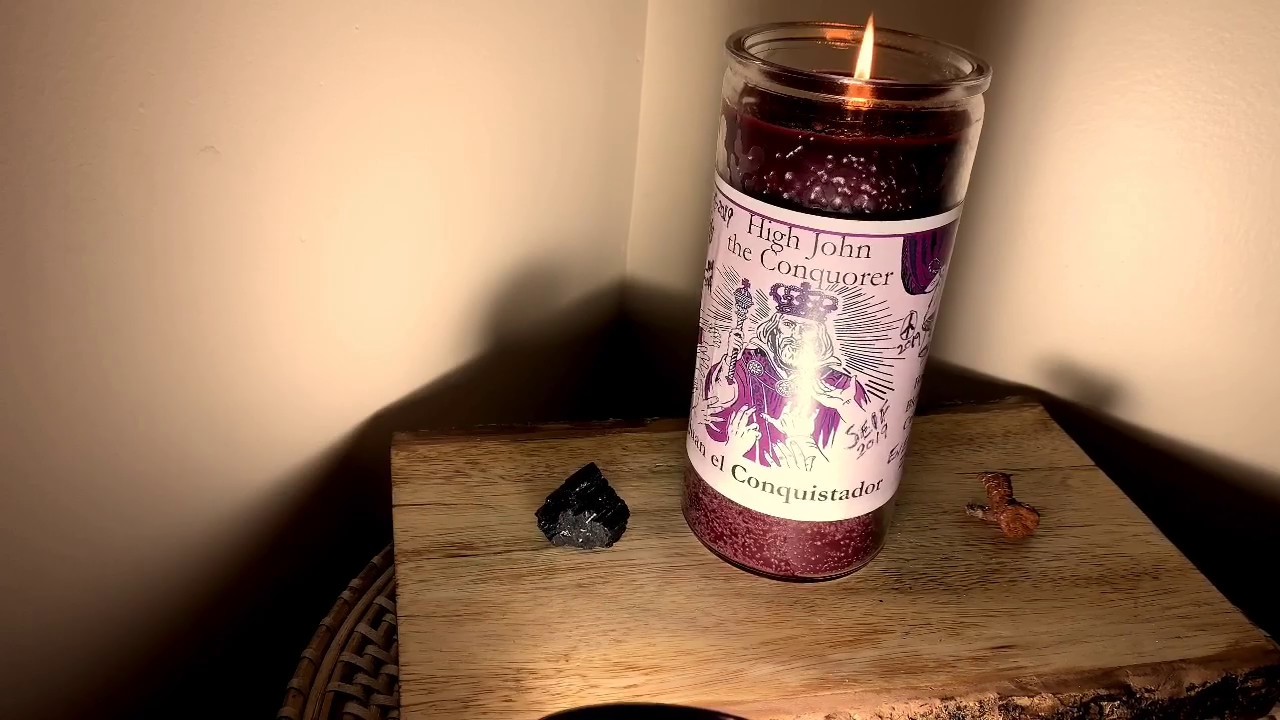 Powerful High John The Conqueror Candle - YouTube
