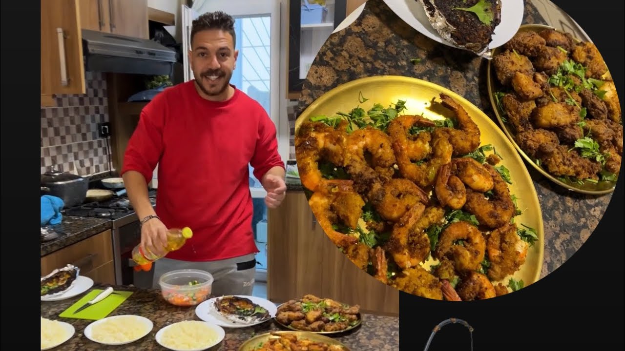 عملت لجوزي وليمه اسماك وجمبري 🦐🐬 اكتر اكله بيحبها وكان هيبوس ايدي 🤭 ️ ️ Youtube