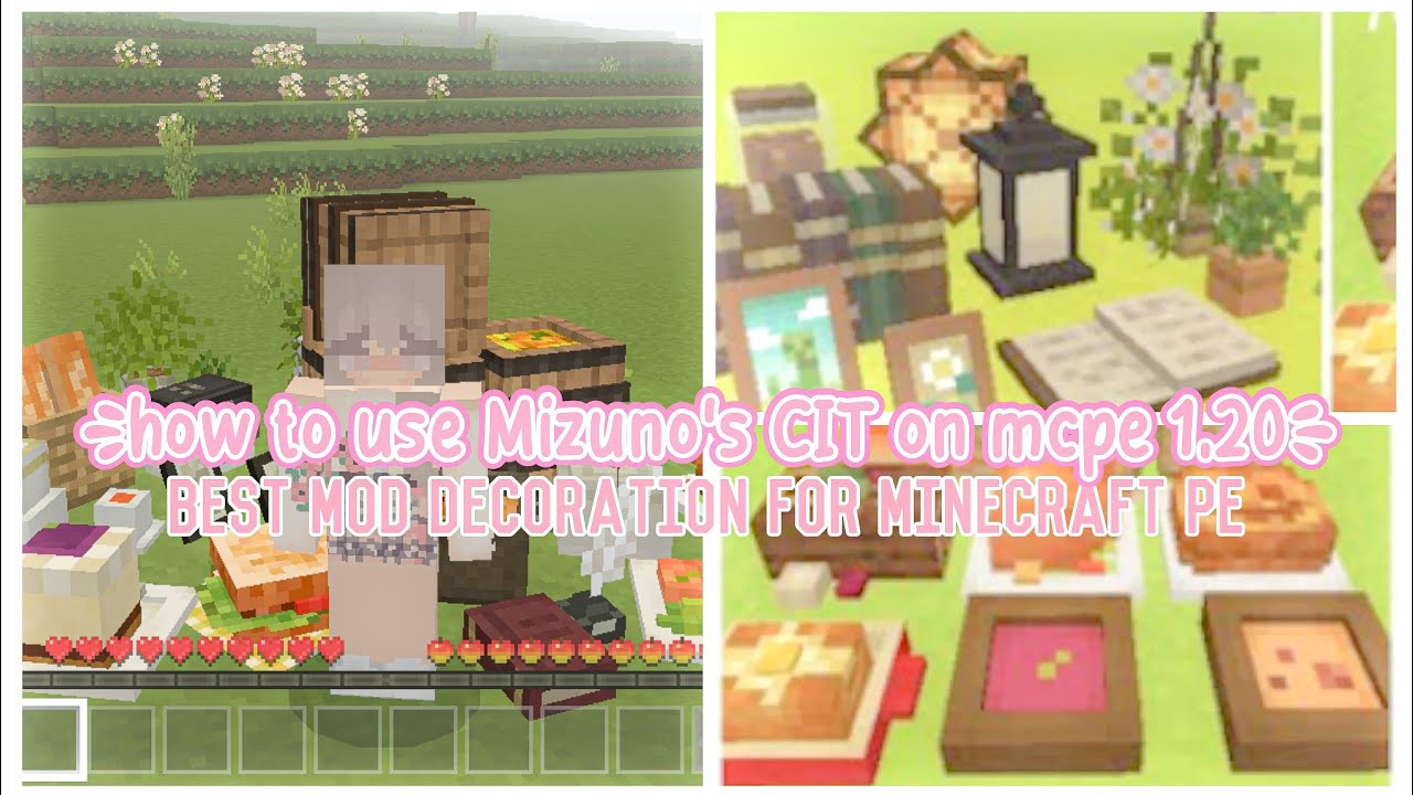 how to use Mizuno's CIT on Minecraft PE 1.20 ꒱ 🍂🌷 (reupload!♡) - YouTube