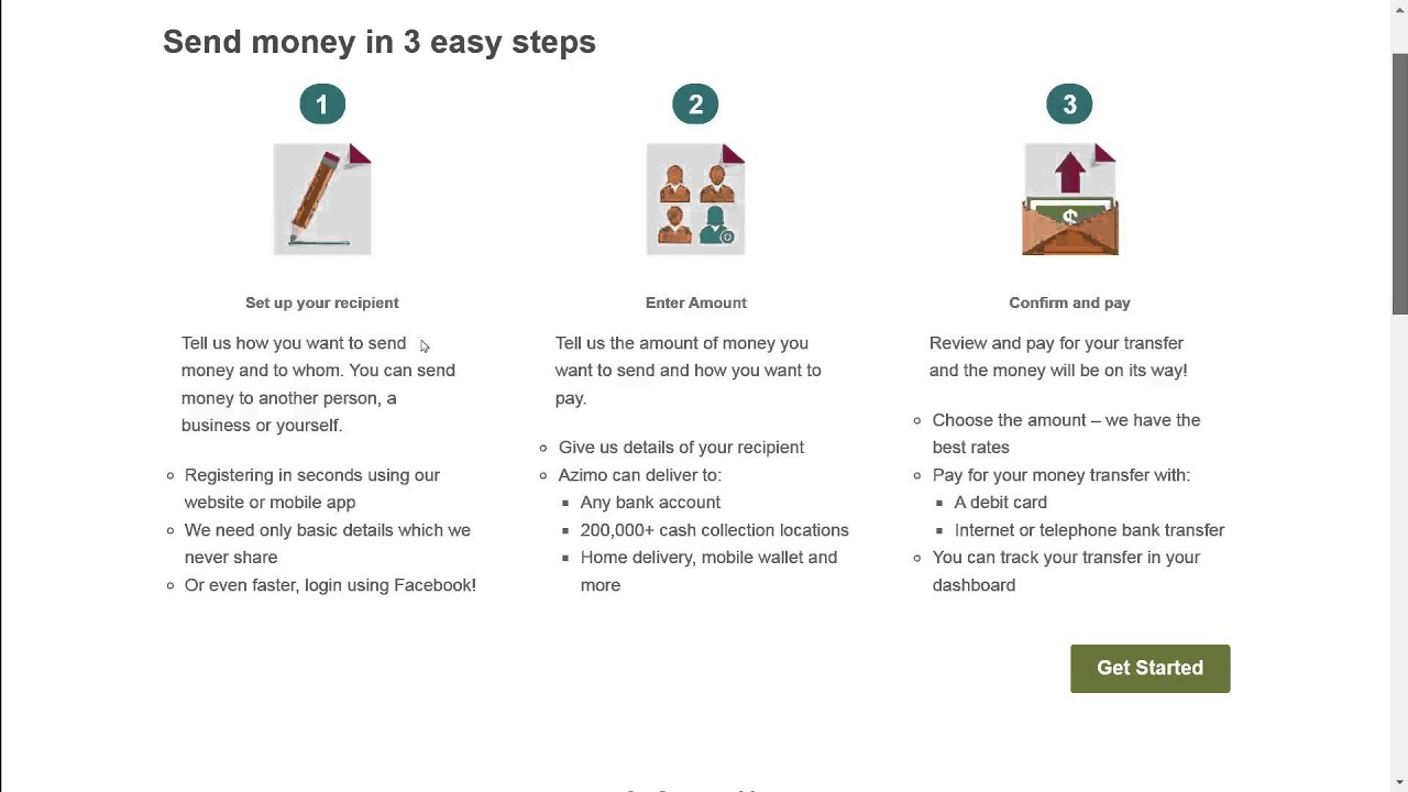 Azimo website and registeration review - YouTube