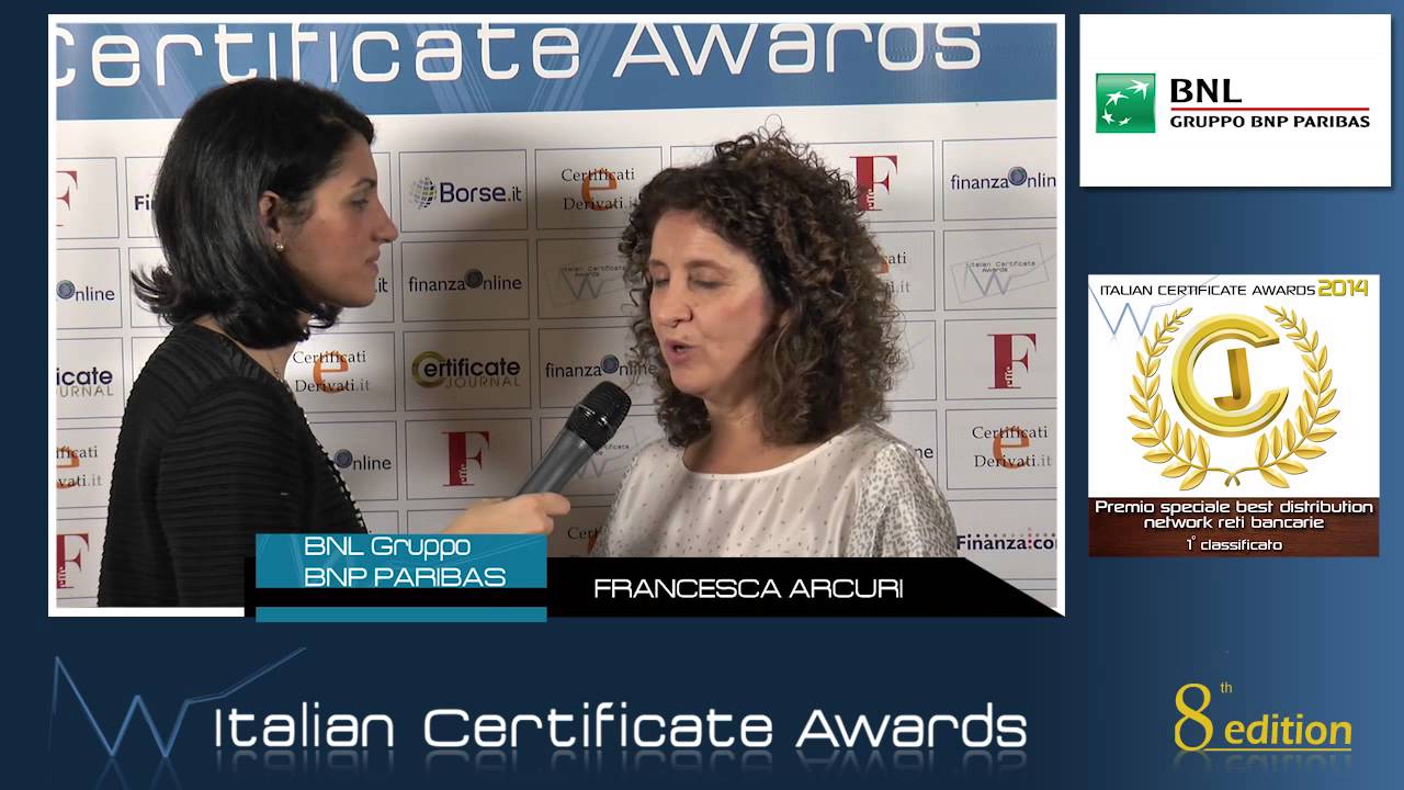 PREMIO SPECIALE BEST DISTRIBUTION RETI BANCARIE: FRANCESCA ARCURI, BNL ...