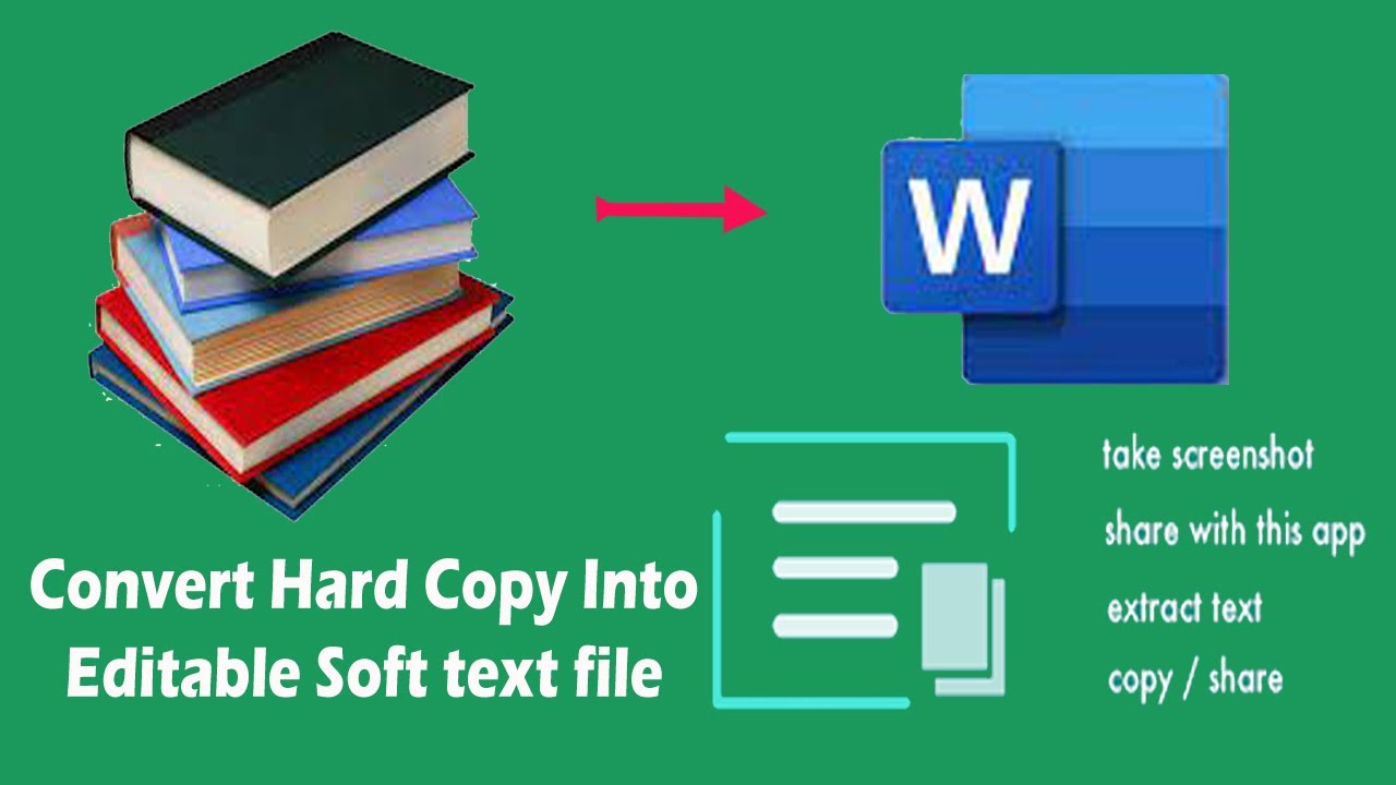 How to convert hard copy into editable text | convert handwriting into ...
