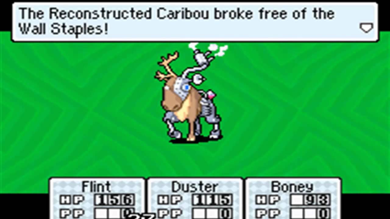Mother 3 / EB 2 - Boss 1 (Reconstructed Caribou) - YouTube