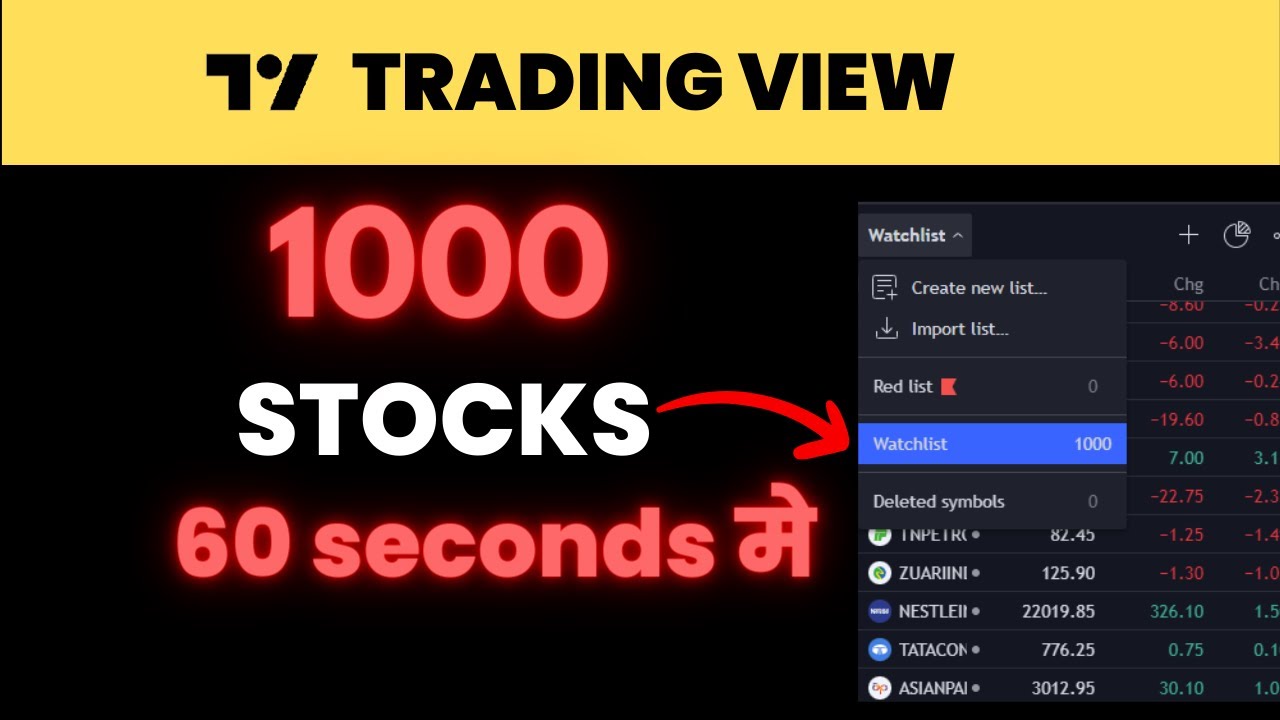 "Effortlessly Add 1000 Stocks to Your Trading View Watchlist in 60 ...