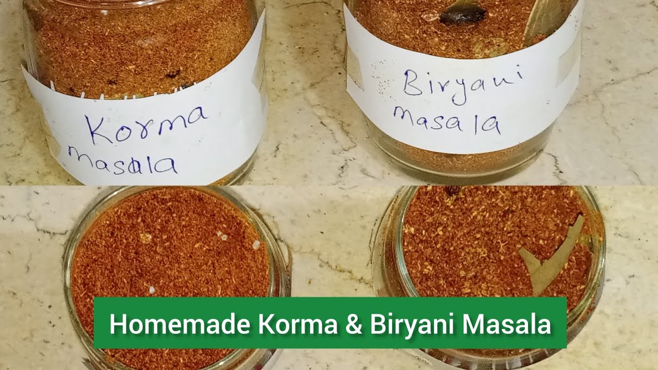 HOMEMADE BIRYANI & KORMA MASALA RECIPE | KHUSBBUDAR MASALA BIRYANI KA ...