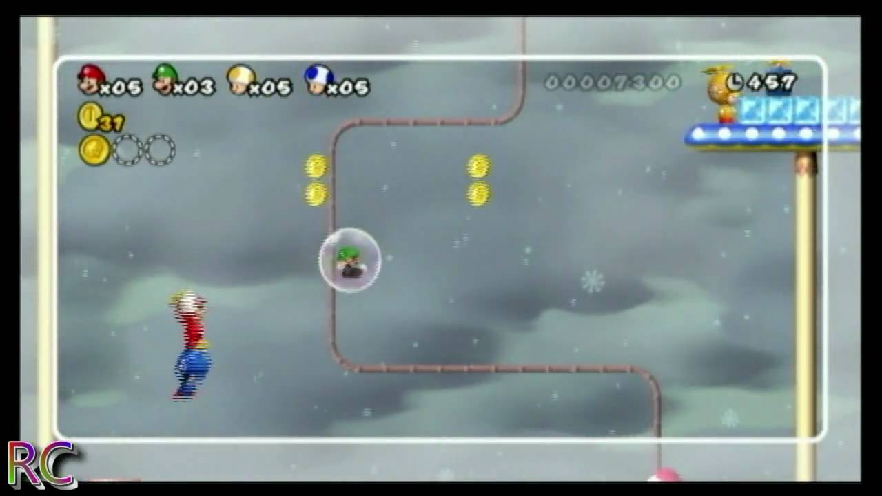 New Super Mario Bros. Wii [NSMB] World 3-5 Super Skills - YouTube