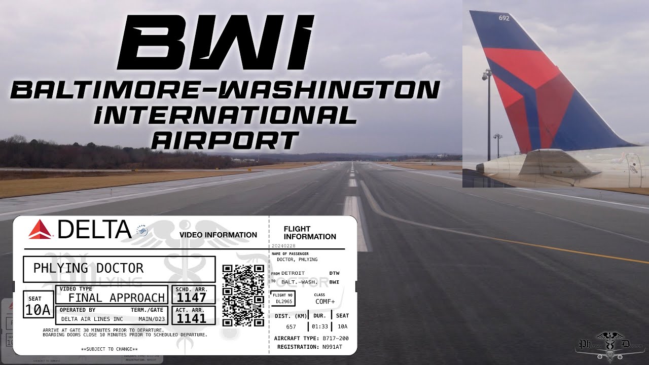 Final Approach (Delta 2965): A rainy arrival into BWI aboard a @Delta ...