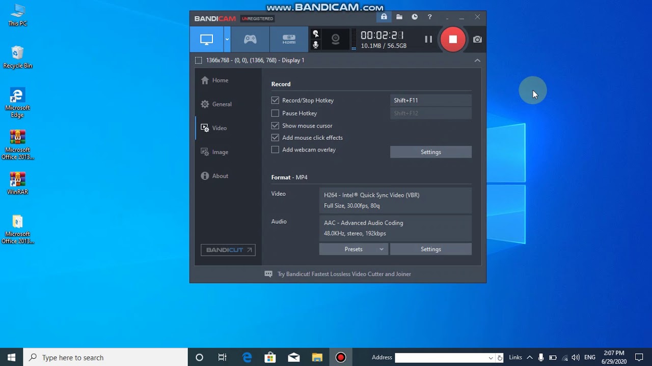 how to do screen recording in pc using bandicam - YouTube