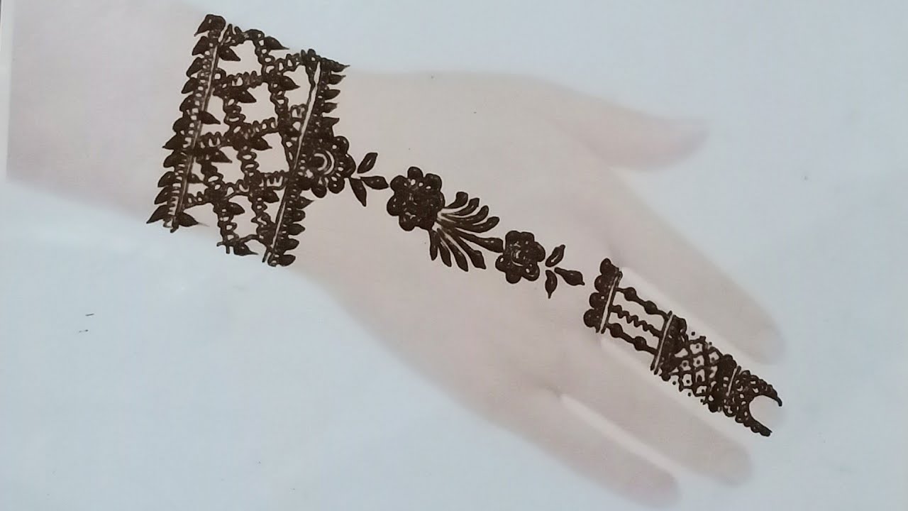 Stylish Floral line mehndi design /Beautiful short an simple heena ...