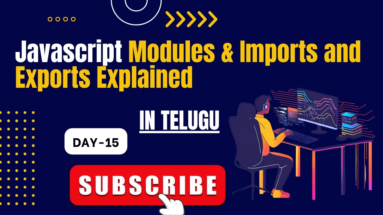 Day-15 JavaScript Modules: Imports & Exports Explained in Telugu 🔥 | Simplified for Beginners ...