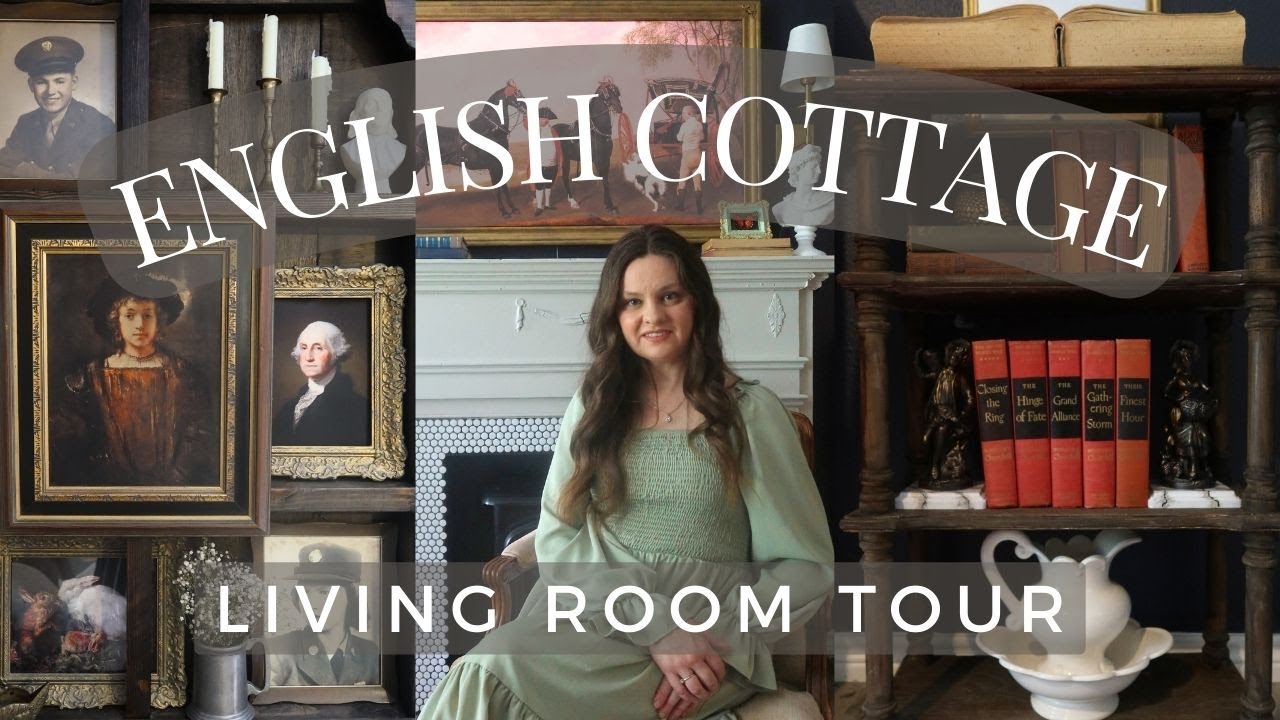 English Cottage Style Living Room Tour || curating a home with ...