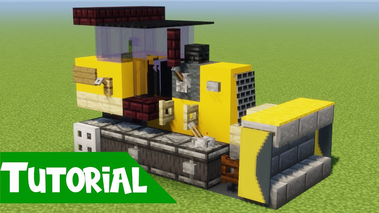How To Build A Bulldozer In Minecraft! | Jak Zbudować Buldozer W ...