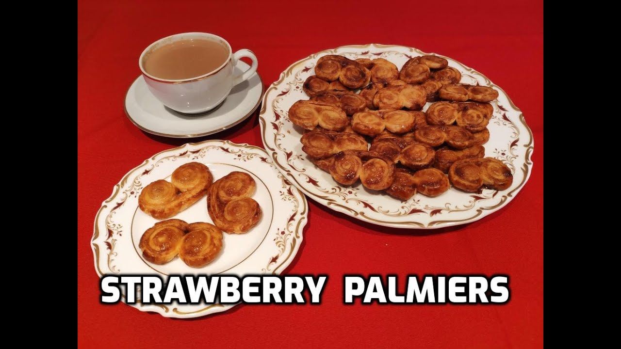 Strawberry Palmiers | Tasty Treats Using Puff Pastry | 3 Ingredients ...