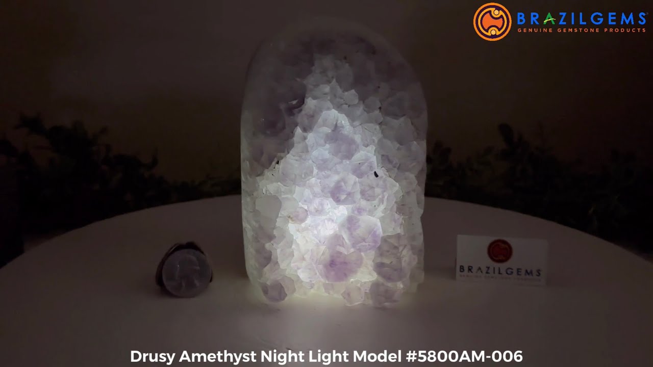Model # 5800AM-006 Drusy Amethyst Night Light by BrazilGems.com 🏷 FOR ...