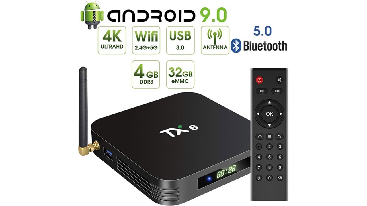 Best Android 9.0 TV Box | Pendoo TX6 Android TV Box | 4GB DDR3 32GB ...
