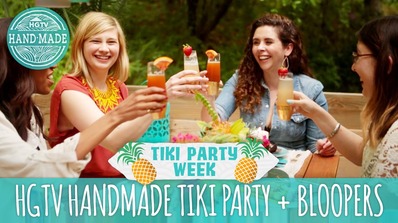 The HGTV Handmade Tiki Party + Bloopers - Tiki Party Week - HGTV ...