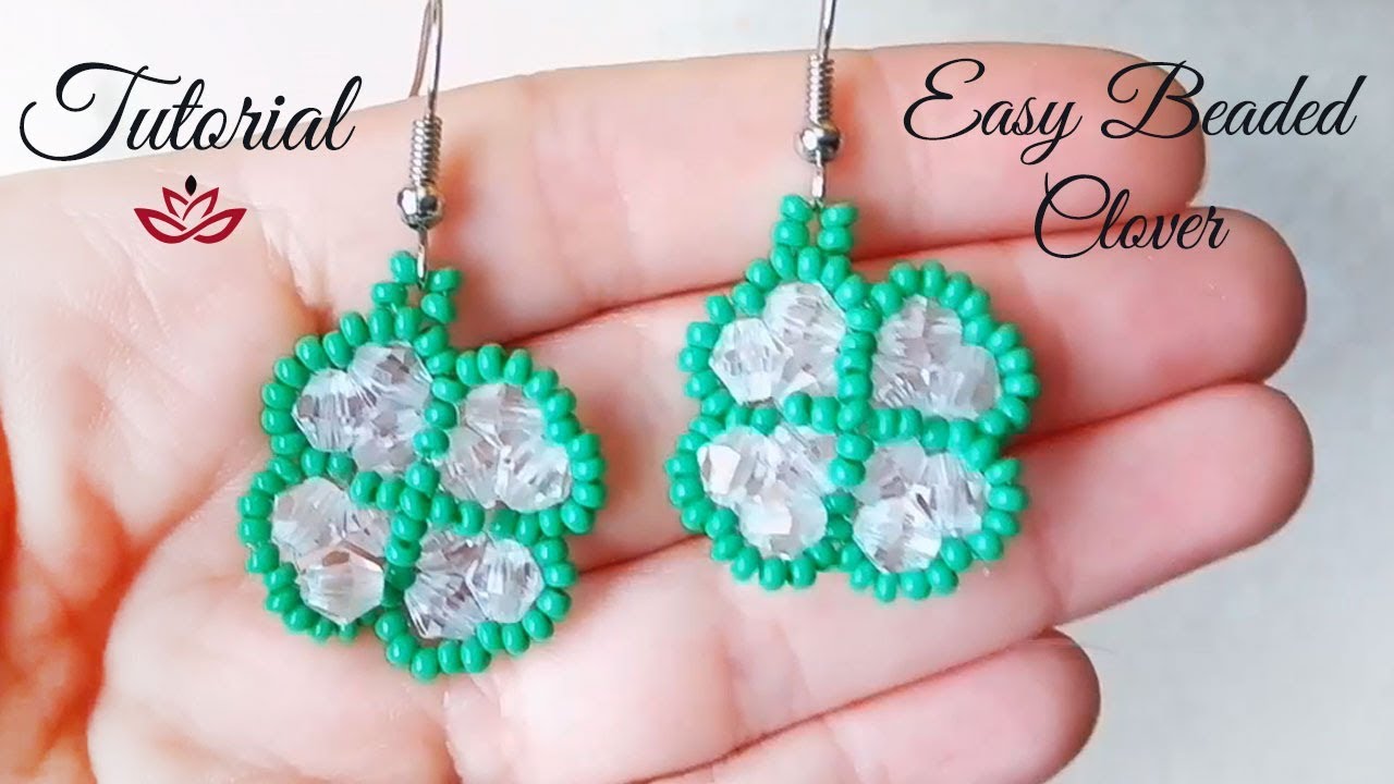 Beaded Clover Earrings - Tutorial 🍀 - YouTube