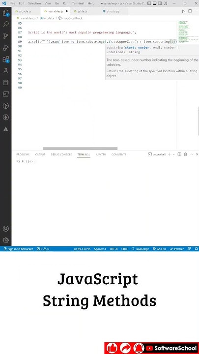 Javascript String Methods Javascript Javascriptintelugu Btech Javascripttutorial 