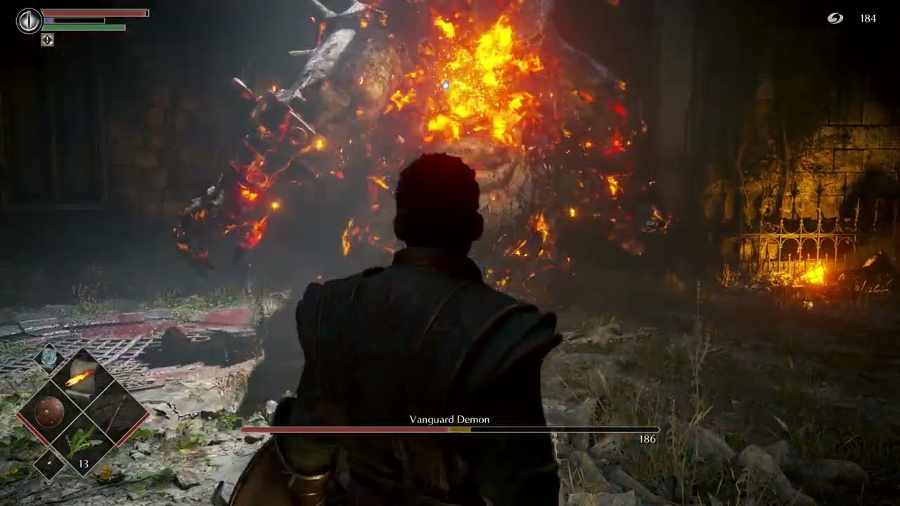 Demon's Souls - Vanguard Demon Boss Fight - YouTube