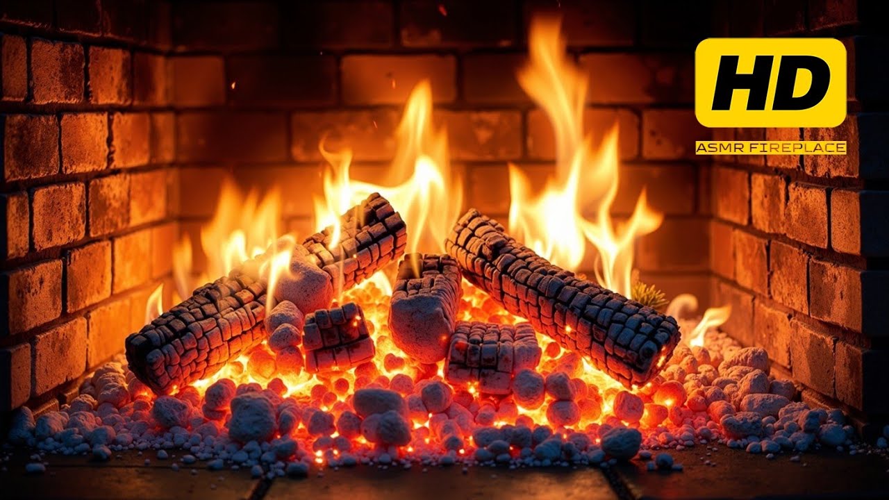 Relaxing Fireplace with Crackling Fire Sounds | Gentle Music for Sleep ...