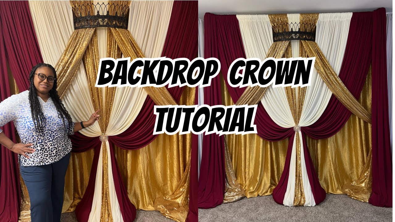 Step-by-step guide to adding a crown to a backdrop - YouTube
