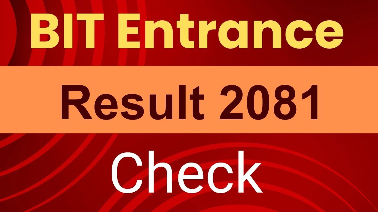 How To Check BIT Entrance Result 2081 | BIT Entrance Result 2081 - YouTube