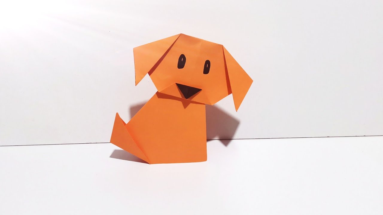 como hacer um perro de papel 3d -Perro de Origami / origami dog - YouTube