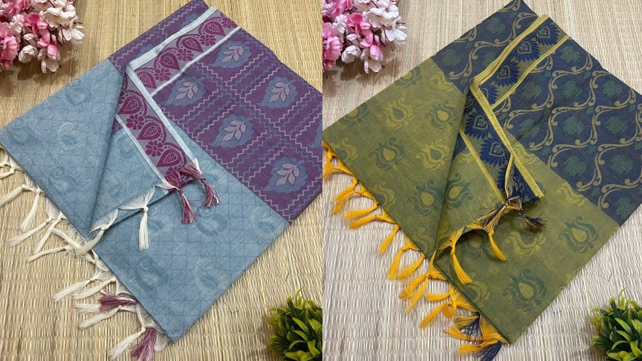 Premium Emboss Cotton Sarees 🌸 | WhatsApp: 8667553633 #trending # ...