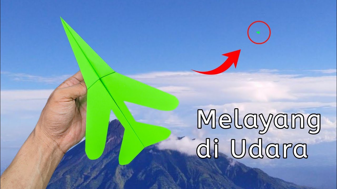 pesawat kertas unik, bisa terbang melayang di udara - YouTube