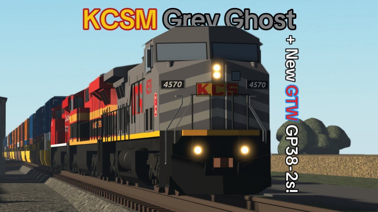 New KCS Locomotive! KCSM Grey Ghost & GTW GP38-2s in Southline District! - YouTube