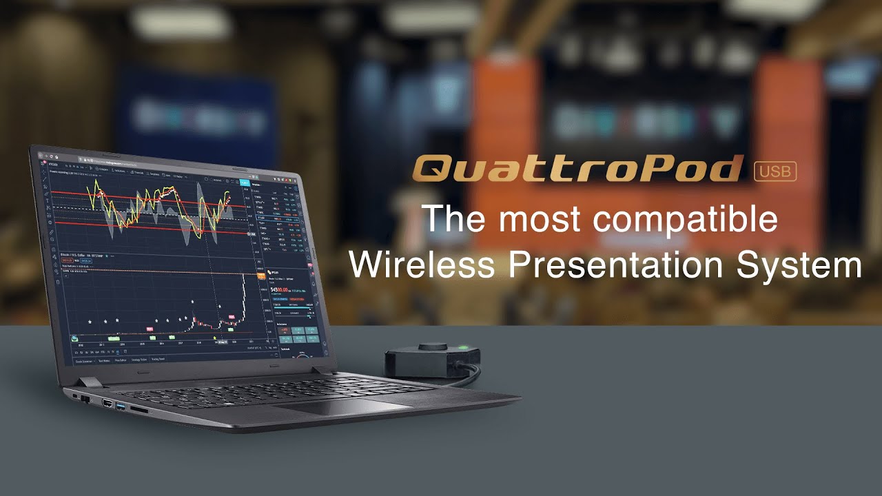 QuattroPod USB - The most compatible Wireless Presentation System - YouTube