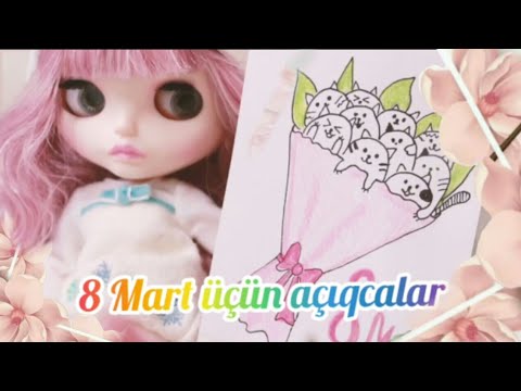 8 Mart üçün açıqcalar hazırlamaq||Diy||Aysel TV