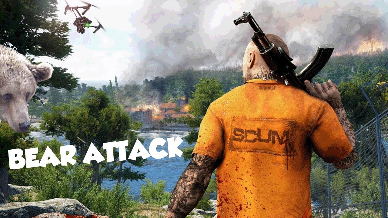 BEAR ATTACK ON SCUM!!! - YouTube