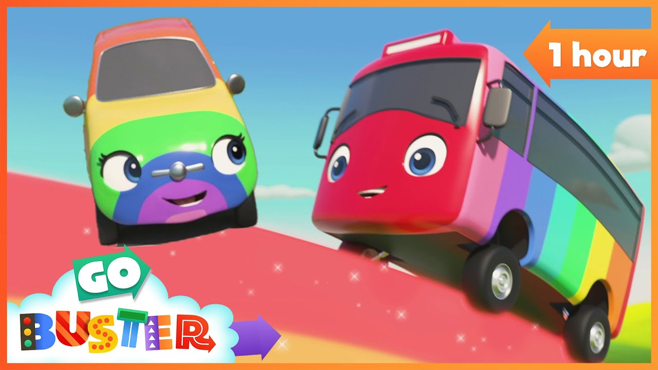 🌈 Magic Buster's Rainbow Super Power | I Hour of Fun | Go Buster - Bus ...