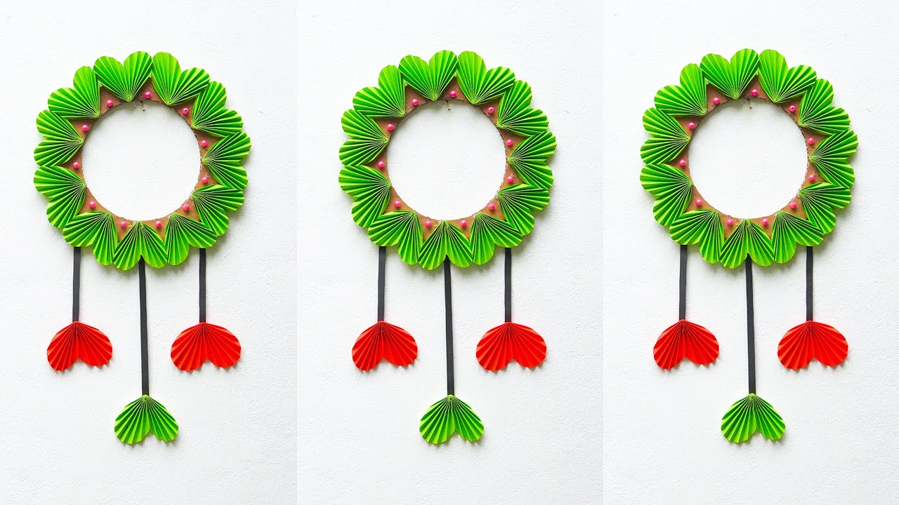 Wallmate | Paper flower Wall hanging | Wall hanging craft ideas ...