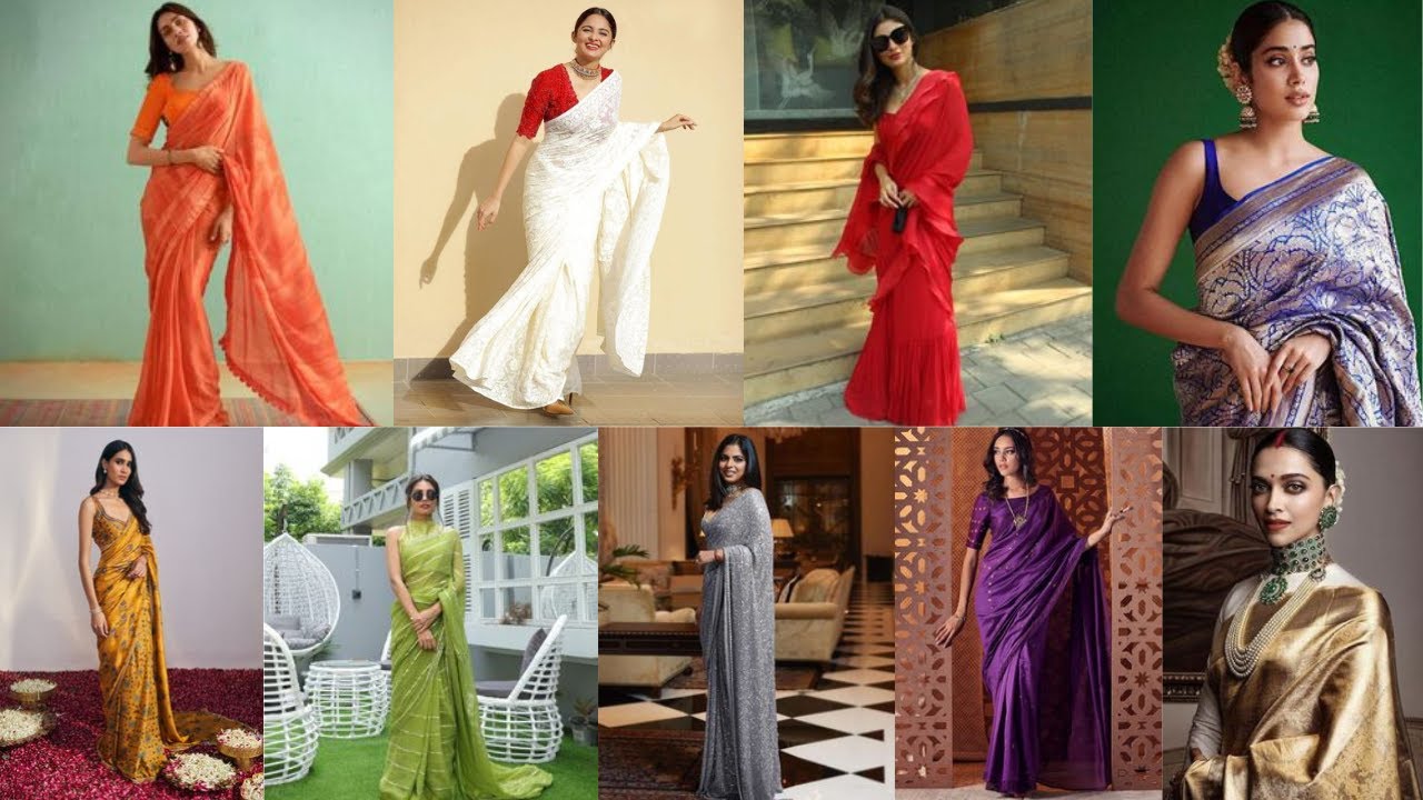 Navratri 9 Day Saree Colour ️ | All 9 Day Saree Colour Ideas | Festive ...
