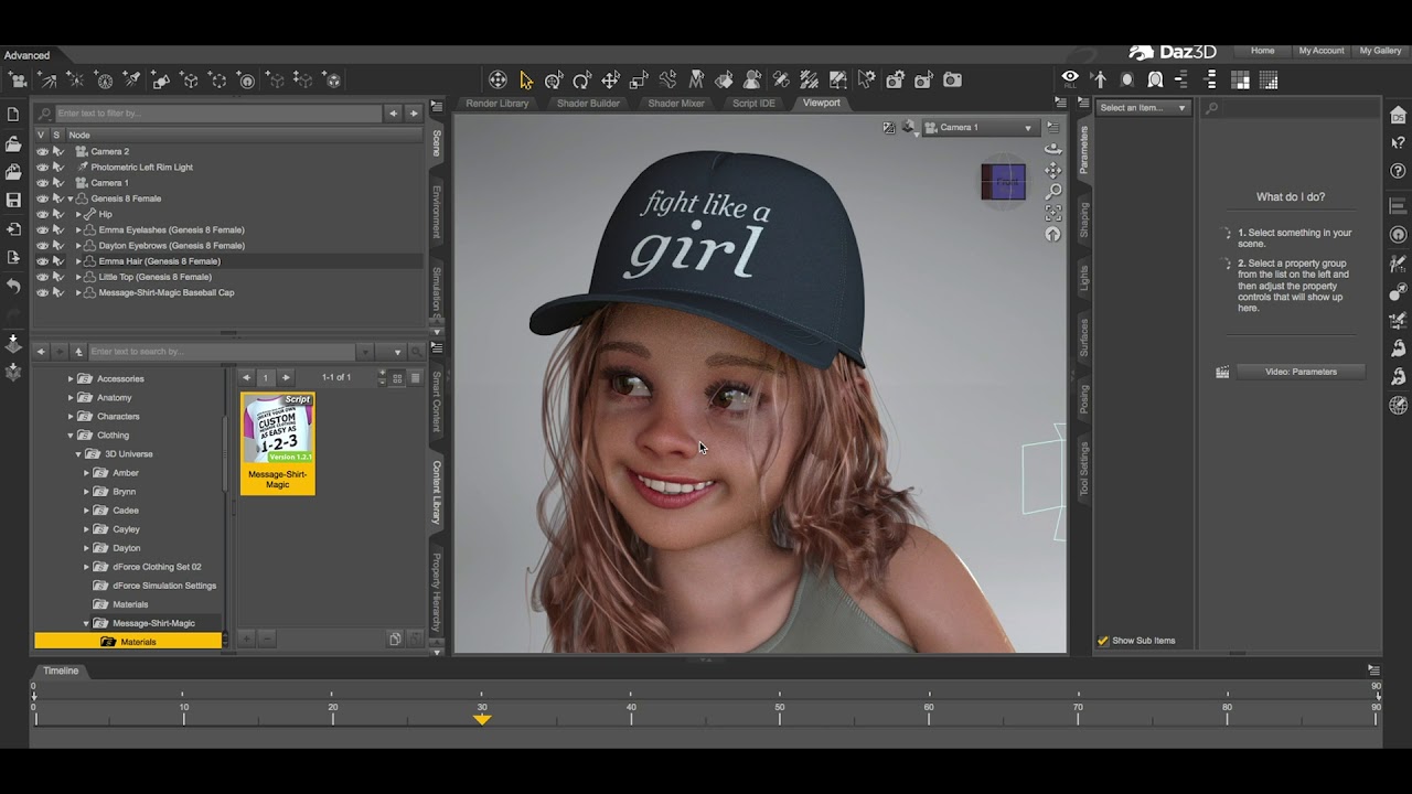 Message-Shirt-Magic (for DAZ Studio) - Create two-color clothing - YouTube