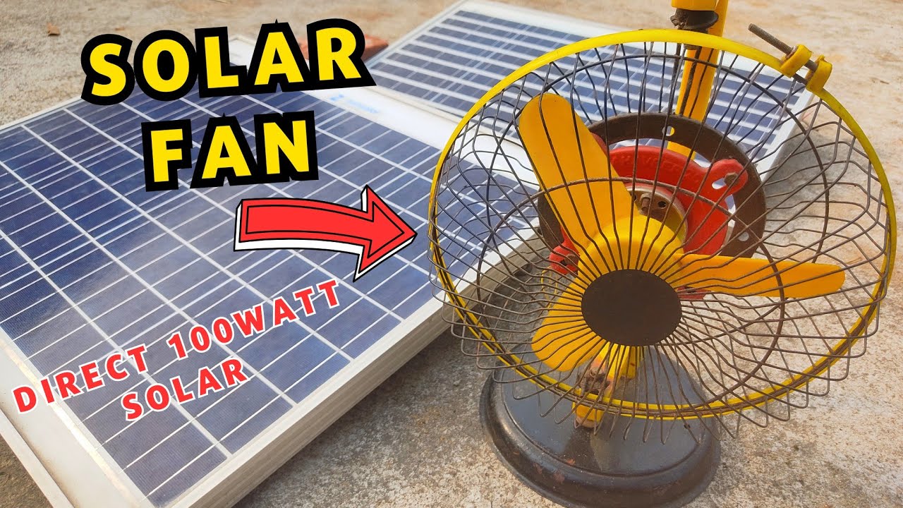 Powering DC Fans with a 100-Watt Solar Panel Stay Cool Off-Grid - YouTube
