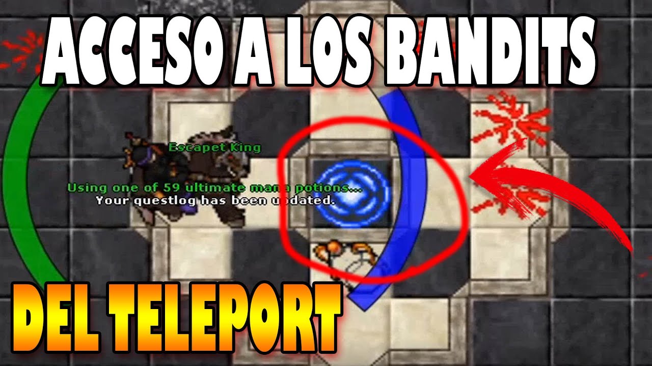 ACCESO A LOS BANDITS DEL TELEPORT - Tibia - YouTube