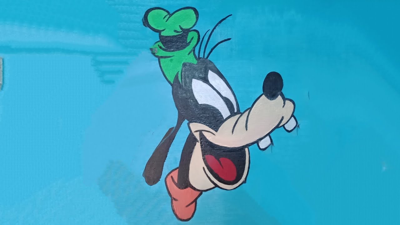 81. How to paint Goofy Face | Goofy drawing | A Wall Full of 90's Kids ...